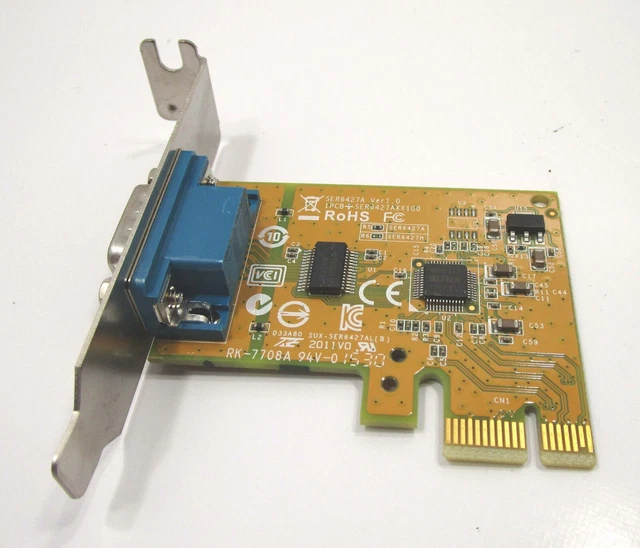 DELL SUNIX LOW Profile DB9 RS-232 Serial Adapter PCIe Card 0NT0HM $9.95 ...
