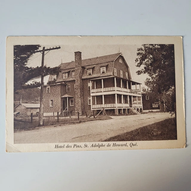 VINTAGE POSTCARD HOTEL Des Pins St Adolphe De Howard Quebec Canada ...