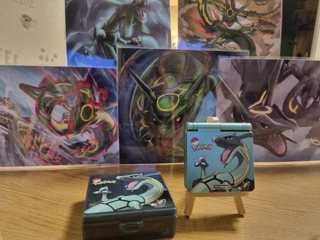 GAMEBOY ADVANCE SP Pokémon Design RAYQUAZA Smaragd Handheld Konsole AGS ...