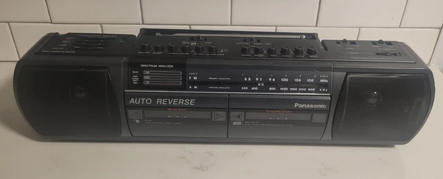 PANASONIC RX-FW25 STEREO AM/FM Radio Dual Cassette Player Boombox $54. ...