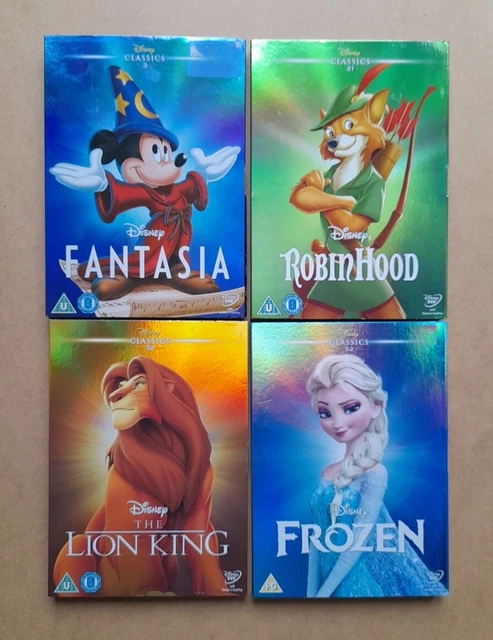 Walt Disney Classics Dvd Bundle Fantasia Lion King Frozen Robin Hood £799 Picclick Uk