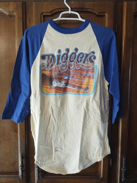 ORIGINAL 1970S HAL Roach Diggers The Dragster Baseball T-shirt Size M ...