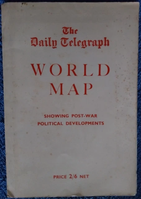 VINTAGE DAILY TELEGRAPH World Map circa 1945 Excellent Condition £9.99 ...