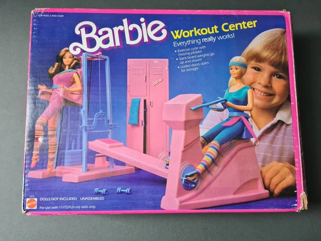 VINTAGE BARBIE WORKOUT Center 1984 7975 Boxed Complete £90.00 - PicClick UK