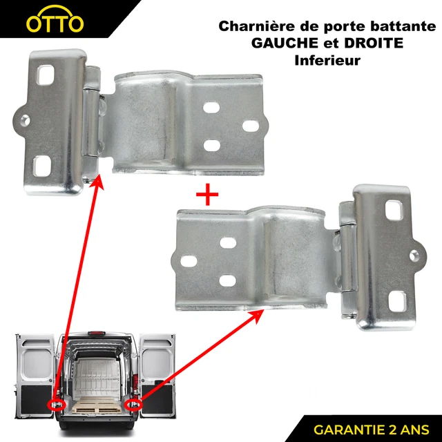 2X CHARNIERE DE PORTE INFERIEUR ARRIERE PREVU POUR BOXER JUMPER ...