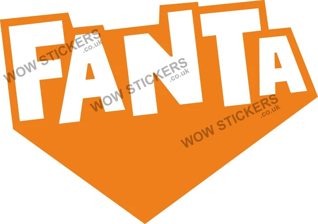 FANTA LOGO STICKER Ice Cream Van Drink trailer Orange Sign decal ...