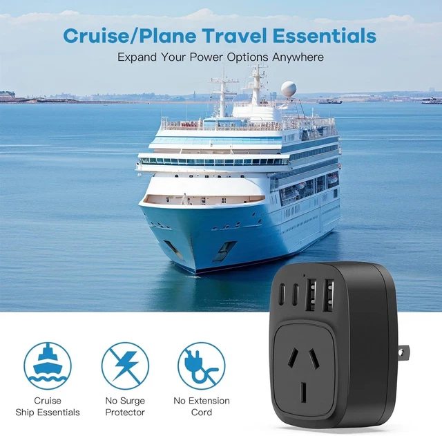 JAPAN TRAVEL ADAPTER, AU to Japan Travel Plug Adapter, Mini Power Plug ...
