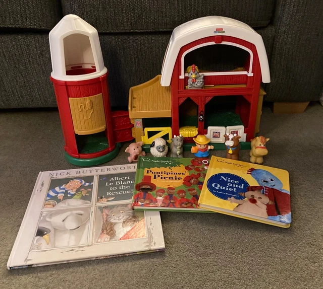 FISHER PRICE-LITTLE PEOPLE Farm Set with sounds+Some Books. Collection ...