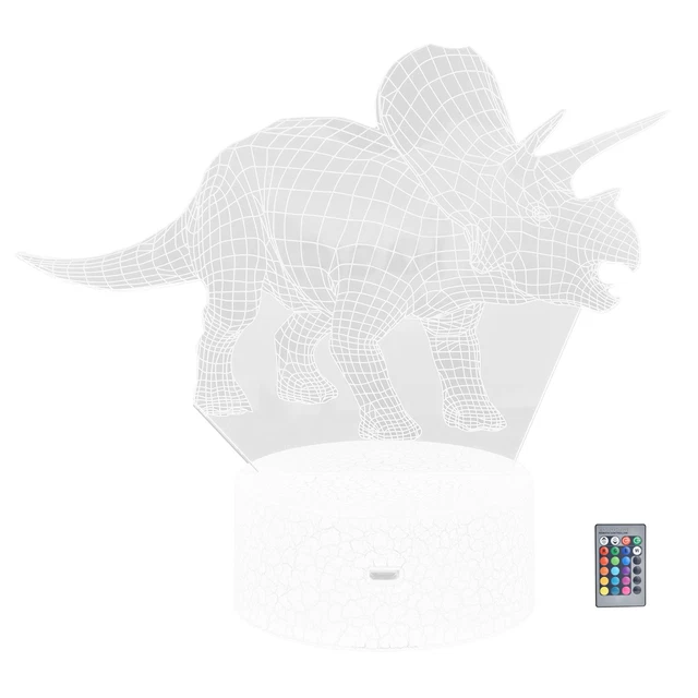 16 COLORS DIMMABLE Night Light Remote Control Touch Night Lamp With 4 ...