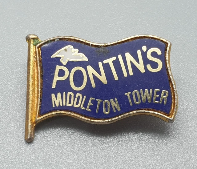 VINTAGE PONTIN’S MIDDLETON Tower Camp Enamel Badge 1950 £9.99 - PicClick UK