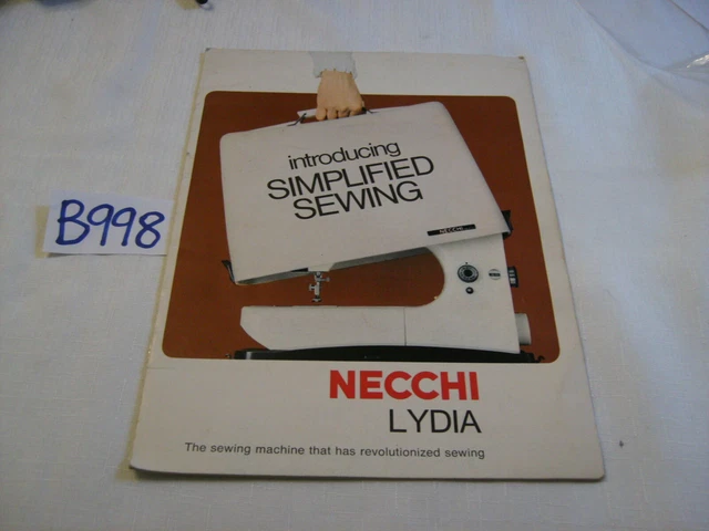 NECCHI LYDIA VINTAGE Rare Sewing Machine Information Booklet / Sales ...