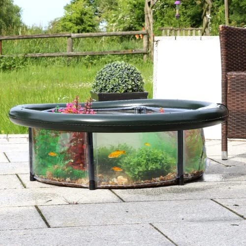 POP UP POND Garden Water Feature Pond Set - Raised Aquarium For Patio ...
