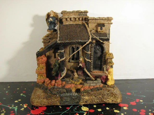 BETHLEHEM MUSICAL NATIVITY Scene Resin/Ceramic Christmas Decoration ...