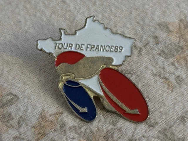 VERY RARE VINTAGE Tour De France Pin Badge Road Cycling 80s 1989 Map ...