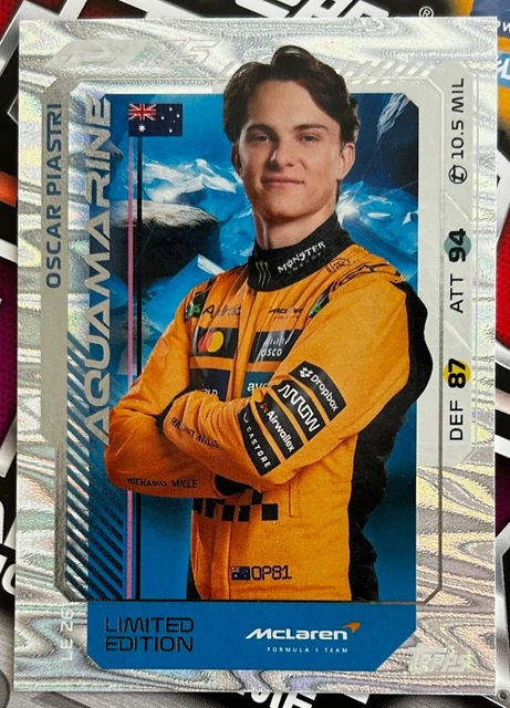 TOPPS F1 TURBO Attax 2025 OSCAR PIASTRI Aquamarine McLAREN Limited ...