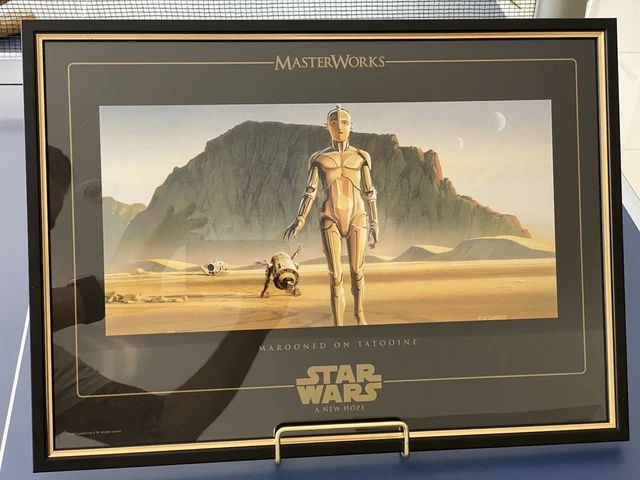 STAR WARS RALPH McQuarrie Concept Art Framed Masterworks Stranded On ...