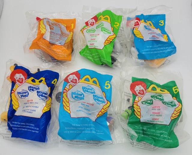 2001 DISNEY HOUSE of Mouse McDonalds Happy Meal Toy Complete Set (6 ...