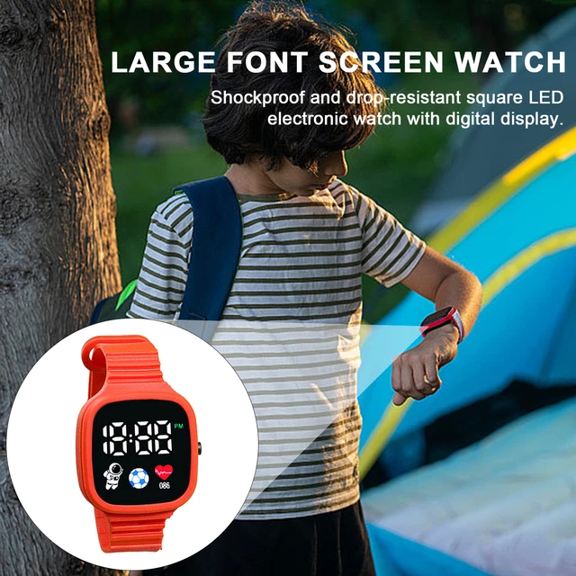 TIMEKEEPING DIGITAL LED Electronic Watch with Square Screen for ...