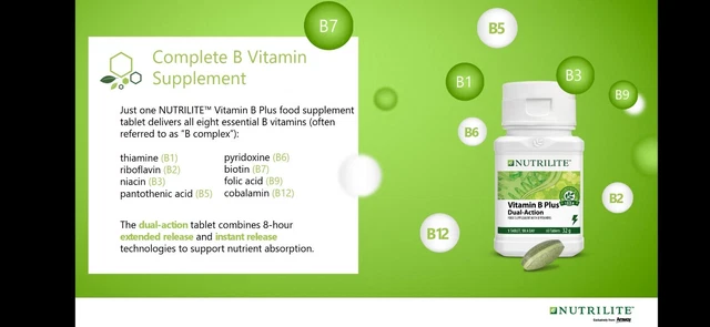 VITAMIN B PLUS Complex NUTRILITE Amway 60 Tablets 2 Months Supply Vegan ...
