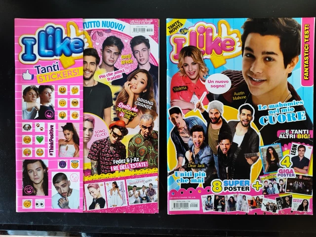 RIVISTA I LIKE n.15 e 26 con poster allegati ELODIE ARIANA GRANDE ...