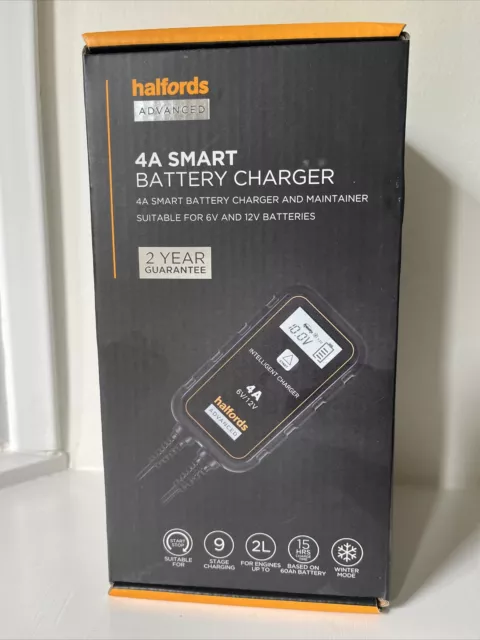 HALFORDS ADVANCED 4A Smart Battery Charger Suitable For 6v and 12v ... HALFORDS ADVANCED 4A Smart Battery Charger Suitable For 6v and 12v ...