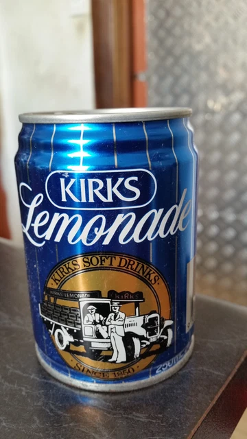 RARE VINTAGE KIRKS lemonade soft drink tin can EUR 57,27 - PicClick FR