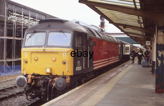 35MM RAILWAY SLIDE- Diesel Electric Class 47. 47805 @ Chester £3.25 ...