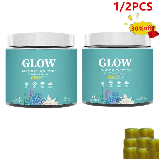 1/2X GLOW SEAWEED Health Gummy Candy-Sea Moss & Pearl Powder Skin ...