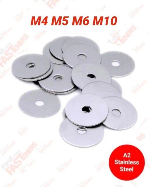 M4 M5 M6 M10 Washer Mudguard Penny Stainless Steel A2 304 £1.90 - PicClick UK