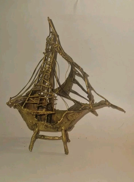 RARE SCULPTURE JEAN Jacques Tosello Bateau Art Signé, St Auban 06 Côte ...