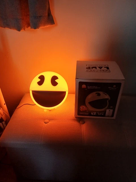 PAC-MAN 3D NIGHT Light Mood Lamp 12 Sounds Remote Control Adjustable ...