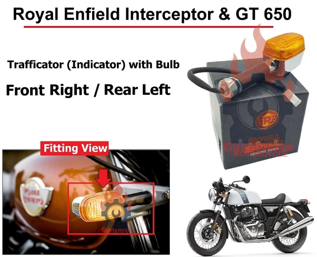 ROYAL ENFIELD &INTERCEPTOR & GT 650" "Trafficator with Bulb Assy" FRH ...