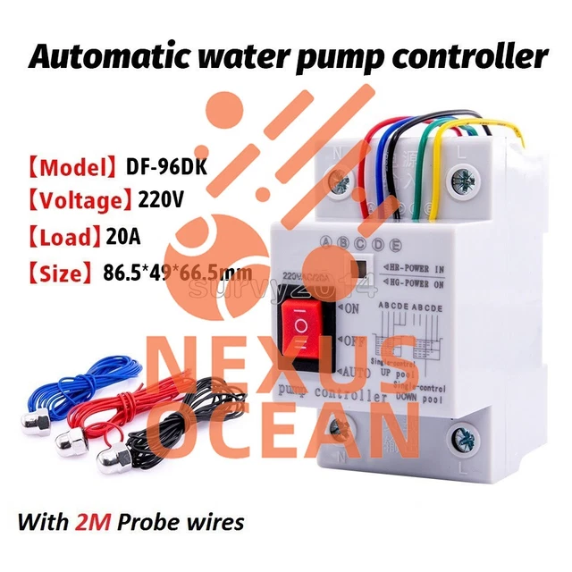 AUTOMATIC WATER LEVEL Controller 20A 220V Liquid Level Detection Sensor ...