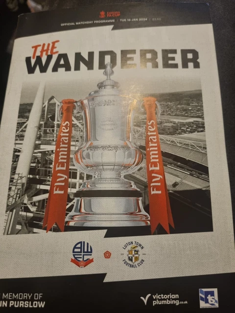 BOLTON WANDERERS FOOTBALL Programmes 23/24 Bolton Vs Luton Town £0.99 ...
