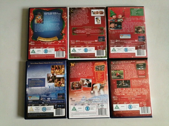 WALT DISNEY 6 Christmas Dvds+Santa Claus 1&2+Christmas Carol+Snow ...