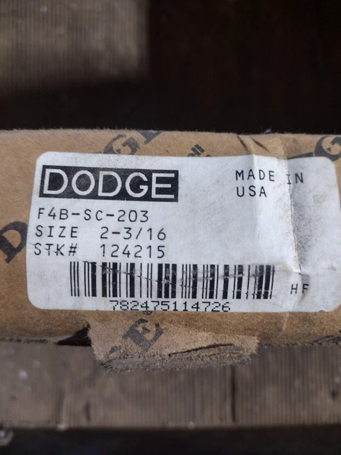 DODGE 124215-F4B-SC-203 4-BOLT FLANGE BEARING 2-3/16" new in box 7 ...