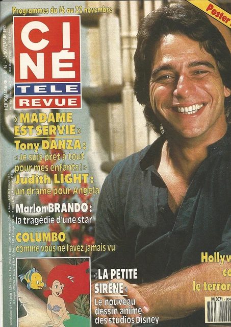 COUVERTURE MAGAZINE,COVERAGE CINÉ Télé Revue 16/11/90 Tony Denza EUR 3 ...