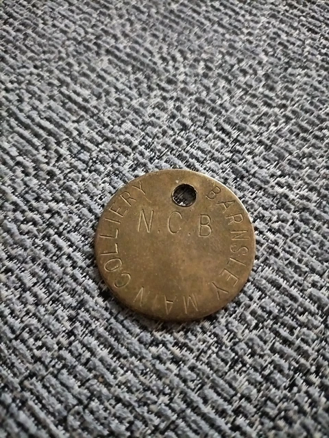 BARNSLEY MAIN COLLIERY Brass Pay Check miners pit checks. Colliery. N.C ...