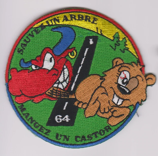 PATCH ÉCUSSON &TRANSALL C160 Sauvez un arbre Mangez un castor" - Armée ...