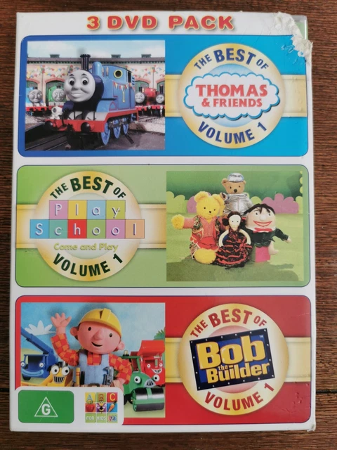 3 DVD PACK, Best of Thomas ,Play School ,Bob the biulder dvd boxed set ...