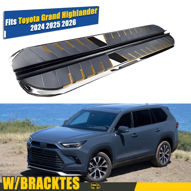 FITS TOYOTA GRAND Highlander 2024 2025 2026 Running Boards Side Step ...