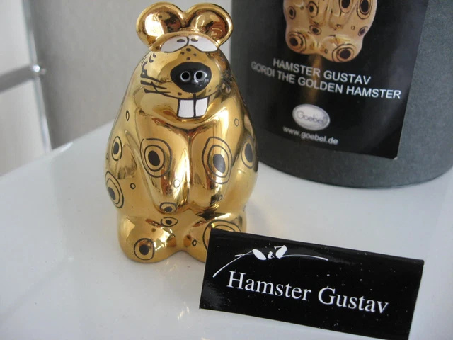 ORIG. GOEBEL ADAM&ZIEGE Salz-/Pfefferstreuer Hamster Gustav, gold EUR ...