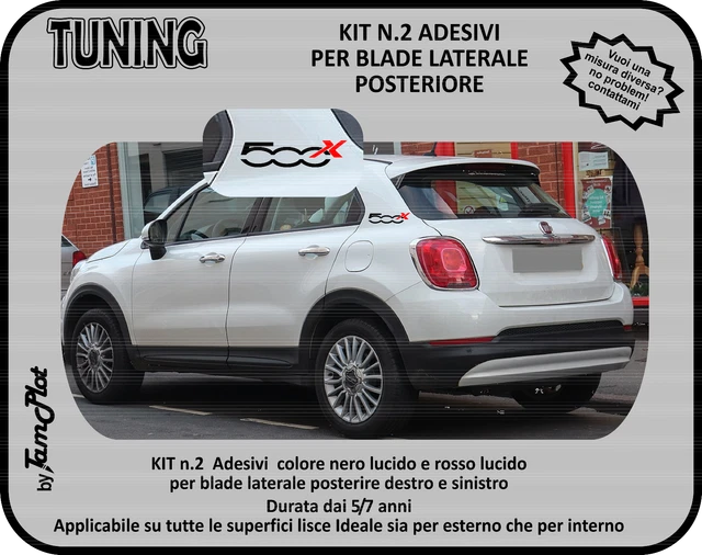ADESIVI FIAT 500X logo per montante laterale posteriore sticker tuning ...