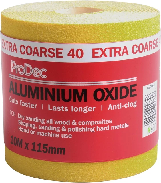 PRODEC SANDPAPER SAND Paper Ali Oxide 10M Roll Aluminium Machine Wood ...