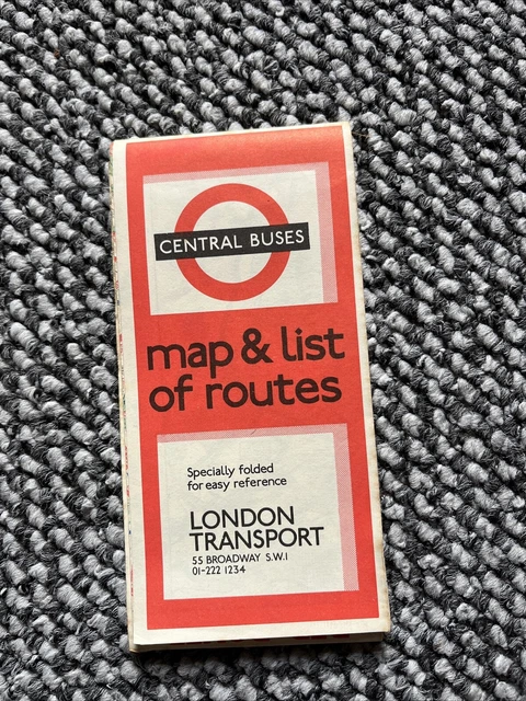 CENTRAL BUSES MAP And List Of Routes London Transport - Undated £2.79 ...