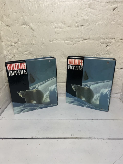 VINTAGE 90S WILDLIFE Fact-File Cards & Binder Animals Ecosystem ...