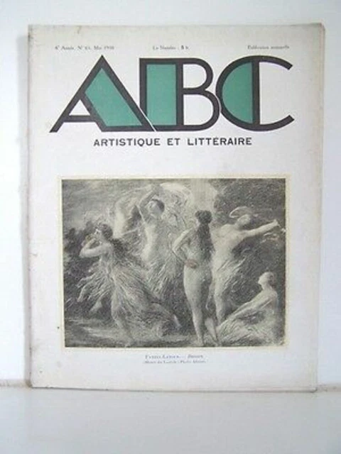 MAGAZINE ABC ARTISTIQUE et LITTERAIRE N°65 1930 art EUR 8,60 - PicClick FR