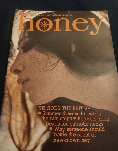 RARE VINTAGE HONEY Magazine JUNE 1968 Fashion Swinging60s Green Belt ...