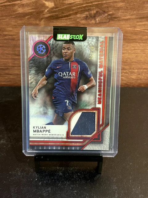 2023-24 TOPPS MUSEUM Soccer Kylian Mbappe Meaningful Materials Relic ...