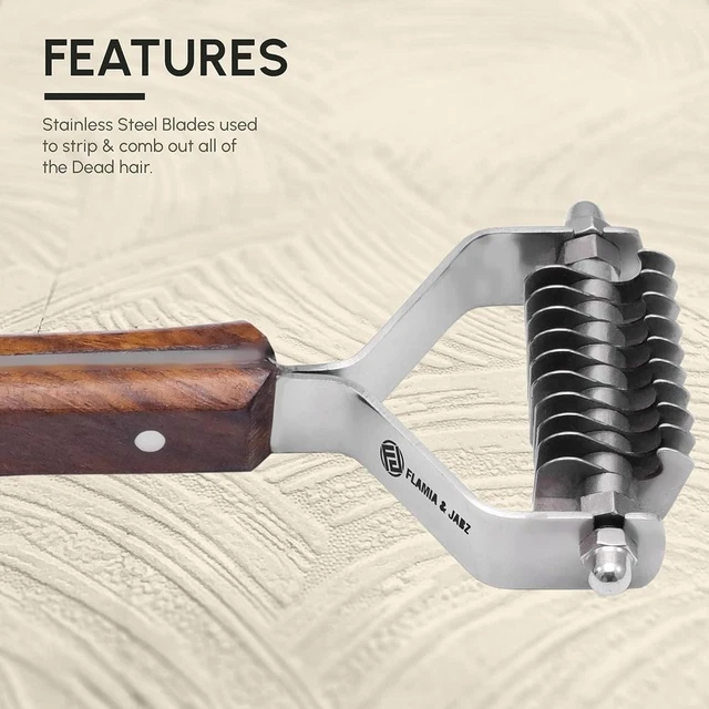 UNDERCOAT RAKE FOR Dogs Cats, Dematting Grooming Stripper Tool (10 ...